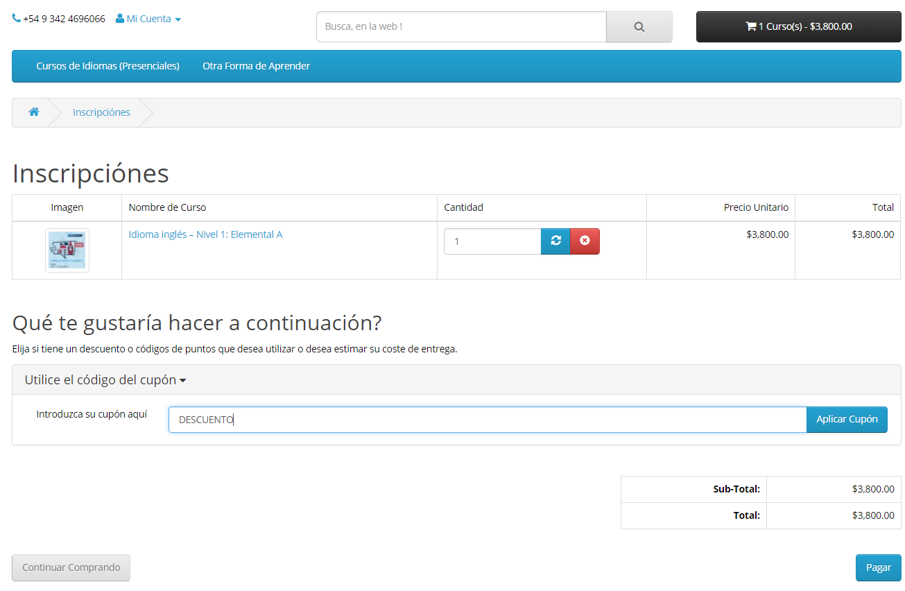Proceso de inscripcion